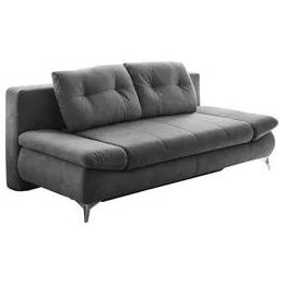 Jockenhöfer Schlafsofa JOCKENHÖFER GRUPPE "Mats", grau (dunkelgrau), B:200cm H:92cm T:100cm, Microfaser (92% Polyester, 8% Nylon), Sofas, mit verstellbaren Armlehnen, Bettfunktion und Bettkasten