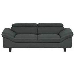 2-Sitzer Home Affaire "Pilot" Sofas Gr. B/T: 202 cm x 108 cm, Struktur, schwarz (black) Zweisitzer mit Kopfteilverstellung