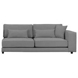 Ecksofa OTTO products "Grenette" Sofas Gr. B/H/T: 204cm x 77cm x 100cm, Struktur (recyceltes Polyester), Armlehne rechts, Armlehne rechts, grau (anthrazit) frei oder als Teil des Modulsofas, Baumwollmix recycelte Stoffe