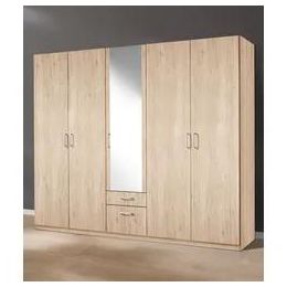 Kleiderschrank Priess "Bilbao", braun (struktureichefarben hell), B:230cm H:193cm T:54cm, Holzwerkstoff, Schränke, Drehtürenschrank Kleiderschrank, Türanschlag links oder rechts