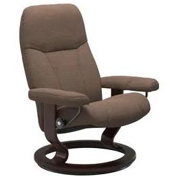 Relaxsessel stressless "Consul", braun (schwarz beige q2 faron), B:76cm H:100cm T:71cm, Leder BATICK: BATICK ist ein leicht korrigiertes, durchgefärbtes und genarbtes Möbelleder, bei dem die meisten Unebenheiten und Spuren in der Regel entfernt wurden., Leder PALOMA: PALOMA ist ein durchgefärbtes Semianilin-Möbelleder mit natürlicher Narbung., ROHLEDER Stoff Q2 FARON: Ein fester zuverlässiger Bouc