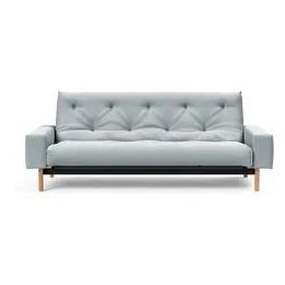 Schlafsofa INNOVATION LIVING TM "MIMER hochwertige Schlaffunktion, aktuelles Design und extra Komfort" Sofas Gr. T: 100 cm, Struktur ARGUS, grau (grau 583 argus) Taschenfederkernmatratze, Breite Liegefläche 140 cm