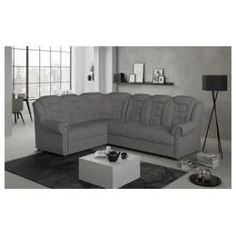 Ecksofa Home Affaire "Boston L-Form" Sofas Gr. B/H/T: 266 cm x 102 cm x 216 cm, Chenille, langer Schenkel rechts-Bettfunktion rechts, Mit Bettfunktion-mit Schubkasten, grau (anthracite) Gemütliches Ecksofa mit hoher Rückenlehne in klassischem Design