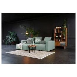 Ecksofa Tom Tailor HOME "HEAVEN CASUAL S" Sofas Gr. B/H/T: 242cm x 85cm x 162cm, Struktur fein TBO, Recamiere links, mit Bettfunktion-mit Bettkasten, grün (mint tbo 53) aus der COLORS COLLECTION, wahlweise mit Bettfunktion & Bettkasten