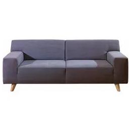 2,5-Sitzer Tom Tailor HOME "NORDIC PURE" Sofas Gr. B/H/T: 206cm x 77cm x 91cm, Vintage Webstoff TUS, grau (prune tus 18) im Retrolook, Füße Buche natur