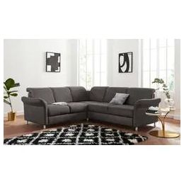 Sit & More Ecksofa SIT & MORE "Darwin L-Form", grau (anthrazit), B:249cm H:83cm T:229cm, Sofas, inklusive Federkern, wahlweise mit Kopfteilverstellung, Bettfunktion