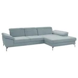 Sit & More Ecksofa SIT & MORE "Scorpio L-Form", blau (aqua), B:311cm H:85cm T:181cm, Sofas, inklusive Sitztiefenverstellung, wahlweise mit Kopfverstellung
