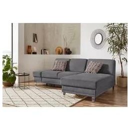 Sit & More Ecksofa SIT & MORE "Clio L-Form" Sofas Gr. B/H/T: 246cm x 89cm x 165cm, Luxus-Microfaser ALTARA NUBUCK, Recamiere rechts, ohne Bettfunktion-ohne Bettkasten, grau (steel) wahlweise mit Bettfunktion oder Vorziehsitz und Bettkasten, Federkern