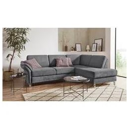 Sit & More Ecksofa SIT & MORE "Clio L-Form" Sofas Gr. B/H/T: 254cm x 89cm x 190cm, Luxus-Microfaser Paris, Ottomane rechts, mit Bettfunktion-mit Bettkasten, grau wahlweise mit Bettfunktion und Bettkasten, inklusive Federkern