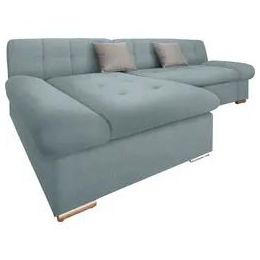 Ecksofa Trendmanufaktur "Reggae II, L-Form" Sofas Gr. B/H/T: 237cm x 78cm x 156cm, Struktur, Recamiere links, mit Bettfunktion, grün (salbei) wahlweise mit Bettfunktion