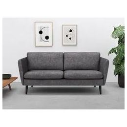 2,5-Sitzer Andas "Hafjell" Sofas Gr. B/H/T: 172cm x 81cm x 92cm, Samtoptik, grau (dunkelgrau) mit Komfortschaum