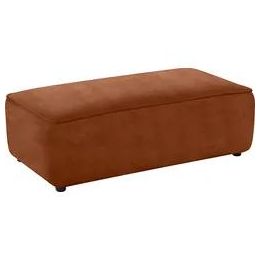 Hocker W.Schillig "around-the-block" Gr. B/H/T: 120cm x 39cm x 60cm, Longlife Xtra-Leder Z69, braun (cognac z69) mit eleganter Biese