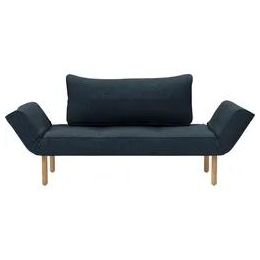 Schlafsofa INNOVATION LIVING TM "Zeal" Sofas Gr. B/H/T: 200 cm x 61 cm x 70 cm, Web fein NIST, Stem Beine, blau (deep blue) im Scandinavian Design, Stem Beine, inklusive Rückenkissen