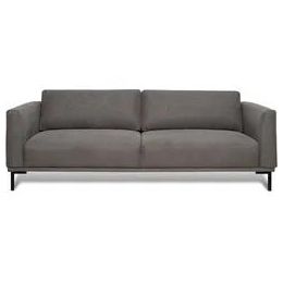 3-Sitzer OTTO products "Fillin" Sofas Gr. B/H/T: 229cm x 82cm x 98cm, Chenille, grau (warm grey) Struktur hergestellt aus recycelten PET-Flaschen und im Leinen-Mix