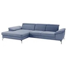 Sit & More Ecksofa SIT&MORE "Scorpio L-Form" Sofas Gr. B/H/T: 311 cm x 85 cm x 181 cm, Luxus-Microfaser ALTARA NUBUCK, mega-Recamiere links, mit Sitztiefenverstellung, blau inklusive Sitztiefenverstellung, wahlweise mit Kopfverstellung