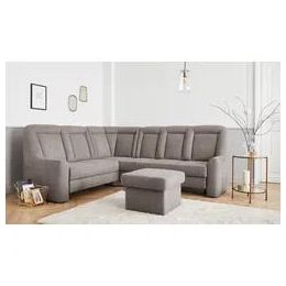 Sit & More Ecksofa SIT & MORE "Melissa L-Form" Sofas Gr. B/H/T: 257cm x 107cm x 217cm, Luxus-Microfaser Euphoria, langer Schenkel rechts, ohne Bettfunktion-ohne Schubkasten, grau (elephant) klassisches Polsterprogramm, wahlweise Bettfunktion und Schubkasten