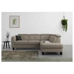 Sit & More Ecksofa SIT & MORE "Belluci L-Form" Sofas Gr. B/H/T: 249cm x 85cm x 195cm, Luxus-Microfaser Florence, Ottomane rechts, ohne Bettfunktion-ohne Bettkasten, braun (savannah) inklusive Federkern, wahlweise mit Bettfunktion und Bettkasten