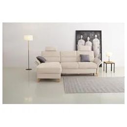 Ecksofa Home Affaire "Westerland L-Form" Sofas Gr. B/H/T: 252cm x 90cm x 162cm, Luxus-Microfaser ALTARA NUBUCK, Recamiere links, ohne Bettfunktion, ohne Bettkasten, ohne Armlehnfunktion, beige (creme) Federkern-Polsterung, wahlweise mit Bettfunktion, Bettkasten