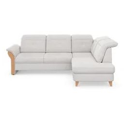 Ecksofa Home Affaire "Dangast L-Form" Sofas Gr. B/H/T: 269cm x 92cm x 200cm, Easy care, Ottomane rechts, ohne Bett und ohne Bettkasten-ohne Relaxfunktion, silberfarben (silber) Kopfteilverstellung, wahlweise mit motorischer Relaxfunktion