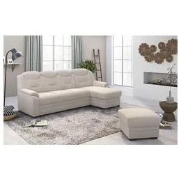 Ecksofa COTTA "Marcus L-Form" Sofas Gr. B/H/T: 262cm x 99cm x 162cm, Chenille, Recamiere rechts, Ohne Bettfunktion, beige Bequemes Ecksofa in klassischem Design mit hoher Rückenlehne