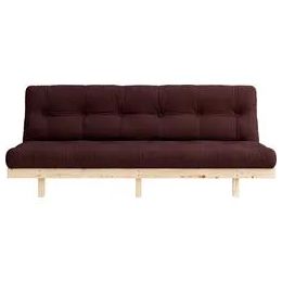 Schlafsofa KARUP DESIGN "Lean" Sofas Gr. B/H/T: 190cm x 73cm x 99cm, Baumwollmix, braun mit Bettfunktion und Futonmatratze