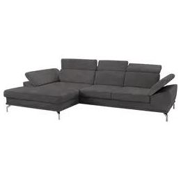 Sit & More Ecksofa SIT & MORE "Scorpio L-Form" Sofas Gr. B/H/T: 311cm x 85cm x 181cm, Luxus-Microfaser, mega-Recamiere links, mit Sitztiefenverstellung-mit Kopfteilverstellung, grau (anthrazit) inklusive Sitztiefenverstellung, wahlweise mit Kopfverstellung