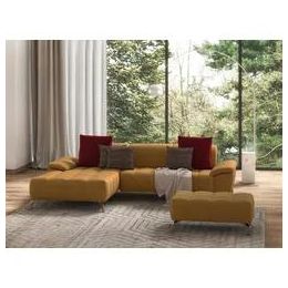 Sit & More Ecksofa SIT & MORE "Cool L-Form" Sofas Gr. B/H/T: 290cm x 79cm x 185cm, Luxus-Microfaser Paris, Recamiere links, mit Kopfteilverstellung-mit Vorziehsitz motorisch, gelb (senf) wahlweise mit Kopfteilverstellung und Vorziehsitz, motorisch