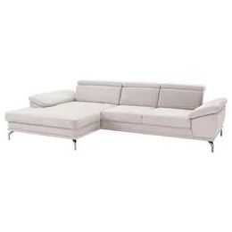 Sit & More Ecksofa SIT&MORE "Scorpio L-Form" Sofas Gr. B/H/T: 311 cm x 85 cm x 181 cm, Luxus-Microfaser ALTARA NUBUCK, mega-Recamiere links, mit Sitztiefenverstellung, beige (natur) inklusive Sitztiefenverstellung, wahlweise mit Kopfverstellung