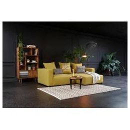 Ecksofa Tom Tailor HOME "HEAVEN CASUAL S" Sofas Gr. B/H/T: 242cm x 85cm x 162cm, Struktur fein TBO, Recamiere rechts, mit Bettfunktion-mit Bettkasten, gelb (mustard tbo 5) aus der COLORS COLLECTION, wahlweise mit Bettfunktion & Bettkasten