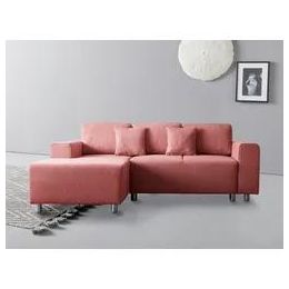 Guido Maria Kretschmer Home & Living Ecksofa GUIDO MARIA KRETSCHMER HOME & LIVING "Györ" Sofas Gr. B/H/T: 235cm x 88cm x 160cm, Struktur weich, Recamiere links, ohne Bettfunktion-ohne Bettkasten, orange (koralle) L-Form, wahlweise mit Bettfunktion und Bettkasten incl. 2 Zierkissen