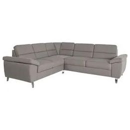 Sit & More Ecksofa SIT & MORE "Sorano L-Form", grau (hellgrau), B:249cm H:88cm T:229cm, Sofas, wahlweise mit Bett- und Relaxfunktion, inkl. Bettkasten