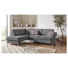 Sit & More Ecksofa SIT & MORE "Clio L-Form" Sofas Gr. B/H/T: 254cm x 89cm x 190cm, Luxus-Microfaser Paris, Ottomane links, mit Bettfunktion-mit Bettkasten, grau wahlweise mit Bettfunktion und Bettkasten, inklusive Federkern