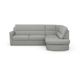 Sit & More Ecksofa SIT & MORE "Panini L-Form" Sofas Gr. B/H/T: 243cm x 87cm x 175cm, Luxus-Microfaser Paris, Ottomane rechts, ohne Bettfunktion-ohne Bettkasten, silberfarben (silber) wahlweise mit Bettfunktion und Bettkasten