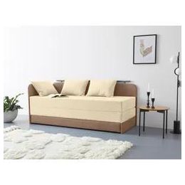 Polsterliege Maintal "Diana", braun (cappuccino), B:84cm, Komplettbetten, mit Stauraum