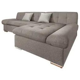 Ecksofa Trendmanufaktur "Reggae II, L-Form" Sofas Gr. B/H/T: 237cm x 78cm x 156cm, Struktur fein, Recamiere rechts, mit Bettfunktion, braun (tan) wahlweise mit Bettfunktion