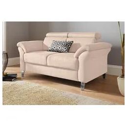 Sit & More 2-Sitzer SIT & MORE "Arngast", beige (creme), B:156cm H:84cm T:93cm, Sofas, inklusive Federkern und Kopfteilverstellung