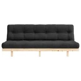 Schlafsofa KARUP DESIGN "Lean" Sofas Gr. B/H/T: 190cm x 73cm x 99cm, Baumwollmix, grau (dunkelgrau) mit Bettfunktion und Futonmatratze