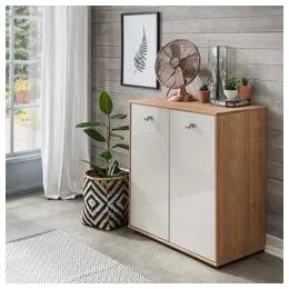 Hochkommode Wiemann "Kiruna" Sideboards Gr. B/H/T: 80cm x 86cm x 43cm, braun (eiche teilmassiv/champagnerglas) vormontiert