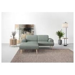 Ecksofa Andas "Swift L-Form" Sofas Gr. B/H/T: 192cm x 83cm x 176cm, Struktur, Recamiere links, grün (mint) Federkern-Polsterung, BTH: 19283176 cm