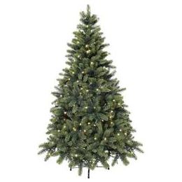 Künstlicher Weihnachtsbaum CREATIV DECO "Weihnachtsdeko, künstlicher Christbaum, Tannenbaum", grün, H:210cm Ø:135cm, Polyethylen, Weihnachtsbäume, mit LED-Lichterkette