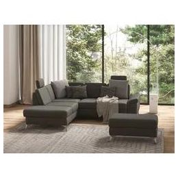 Sit & More Ecksofa SIT & MORE "Padua L-Form" Sofas Gr. B/H/T: 276cm x 89cm x 228cm, Luxus-Microfaser Euphoria, Ottomane links, mit Sitztiefenverstellung-mit Armteilfunktion, braun (schlamm) inklusive Sitztiefenverstellung, Armteilfunktion und Federkern