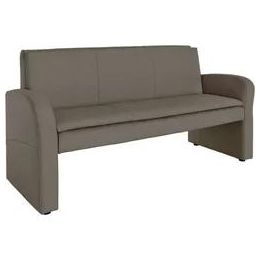 Hockerbank exxpo - SOFA FASHION "Cortado, 3-Sitzer mit hohem Sitzkomfort" Hocker Gr. B/H/T: 182cm x 89cm x 67cm, grau (delphin) Polsterbank Hocker hohe Bodenfreiheit, schöne Detailverarbeitung, wahlweise Lederbezug