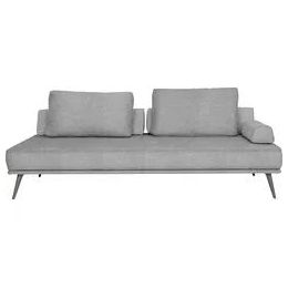 Recamiere furninova "Alexa Daybed" Sofas Gr. B/H/T: 202 cm x 40 cm x 102 cm, Struktur, weiß (silver) Longchair Daybed inklusive 2 Rückenkissen, Stützkissen und 1 Armlehnkissen