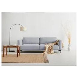 3-Sitzer OTTO products "Fillin" Sofas Gr. B/H/T: 229 cm x 82 cm x 98 cm, Leinenmix, silberfarben (silber) Struktur hergestellt aus recycelten PET-Flaschen und im Leinen-Mix