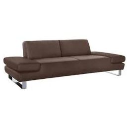 3-Sitzer W.Schillig "taboo" Sofas Gr. B/H/T: 232cm x 76cm x 91cm, Stoff S37, mit Armlehnenverstellung, braun (chocolate s37) mit Normaltiefe, inklusive Armlehnenverstellung