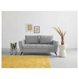 2,5-Sitzer Inosign "Lörby" Sofas Gr. B/H/T: 180cm x 90cm x 92cm, Struktur weich, Struktur weich, grau (hellgrau) Belastbarkeit bis 140kg pro Sitzplatz, auch mit Aqua clean-Bezug