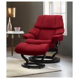 Relaxsessel stressless "Reno", rot (rot q2 faron), B:75cm H:96cm T:75cm, Leder BATICK: BATICK ist ein leicht korrigiertes, durchgefärbtes und genarbtes Möbelleder, bei dem die meisten Unebenheiten und Spuren in der Regel entfernt wurden., Leder PALOMA: PALOMA ist ein durchgefärbtes Semianilin-Möbelleder mit natürlicher Narbung., ROHLEDER Stoff Q2 FARON: Ein fester zuverlässiger Bouclu00e9 mit eine