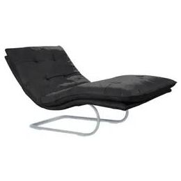 Relaxliege W.Schillig "daily dreams", grau (anthrazit s37), B:95cm H:91cm T:170cm, Stoff S37 (100% Polyester), Sofas, in Waffelkissen-Optik, wahlweise mit Motor, silber matt, in 2 Breiten