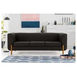 3-Sitzer Inosign "Gaut" Sofas Gr. B/H/T: 220cm x 76cm x 88cm, Struktur, grau (anthrazit) 3-Sitzer