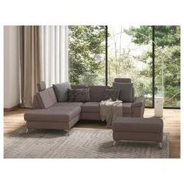 Sit & More Ecksofa SIT & MORE "Padua L-Form" Sofas Gr. B/H/T: 276cm x 89cm x 228cm, Chenille, Ottomane links, mit Sitztiefenverstellung-mit Armteilfunktion, rosa (rose) inklusive Sitztiefenverstellung, Armteilfunktion und Federkern